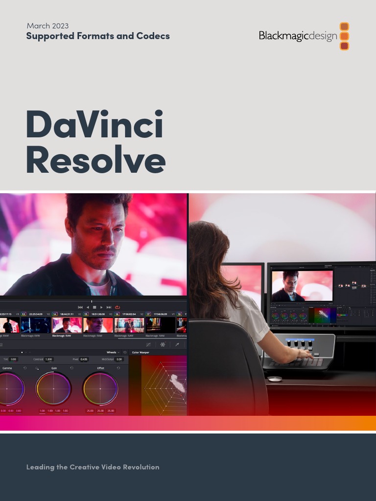 DaVinci Resolve 18 Supported Codec List | PDF