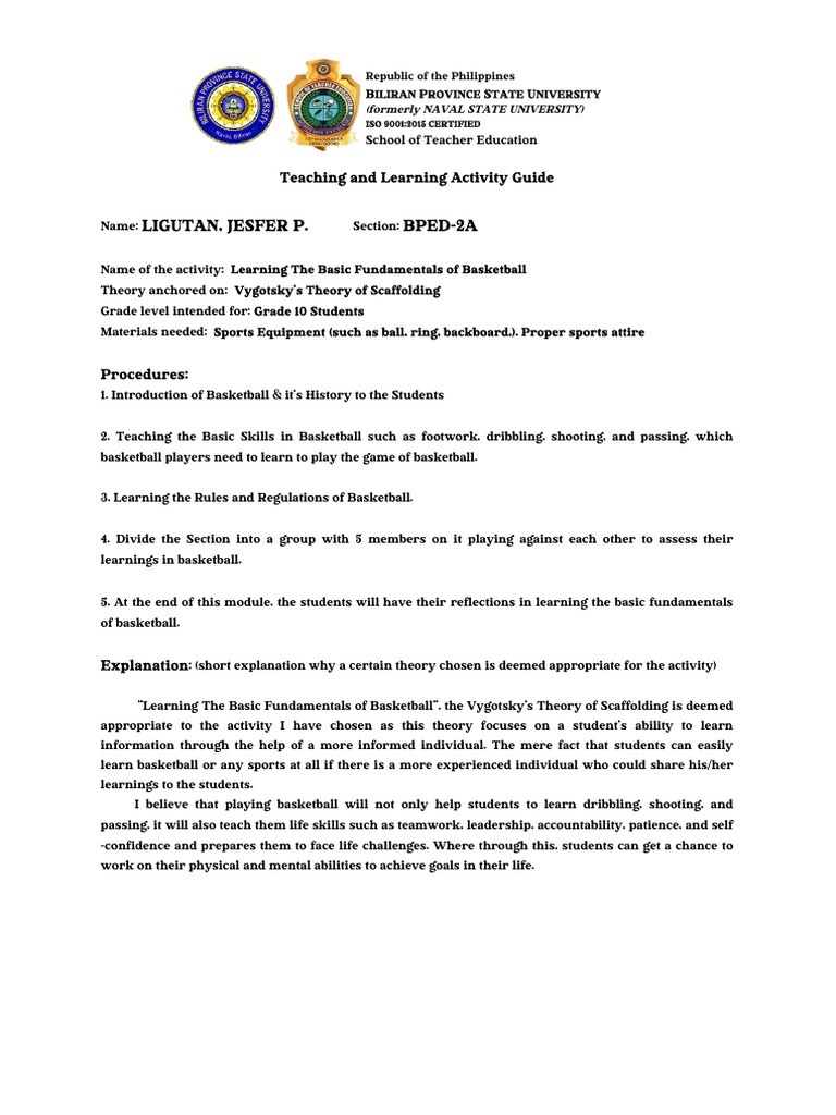 Ligutan, Jesfer P. Bped-2a - Tla | PDF