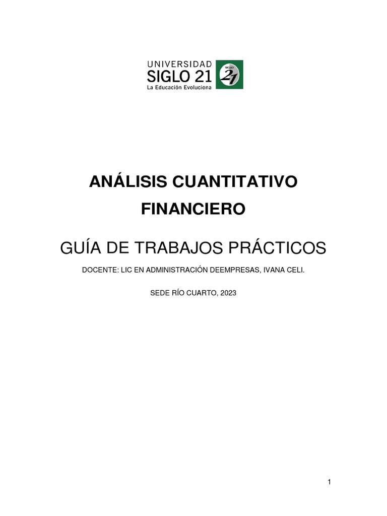 ACF 2023 - Guía de TP-4-3 | PDF | Interés | Bancos