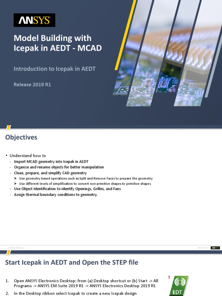 AEDT 2019R1 M02 Model Building With Icepak in AEDT-MCAD | PDF