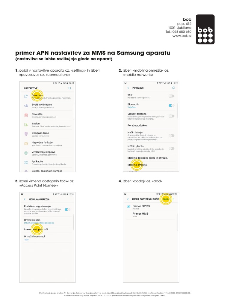APN MMS Nastavitve | PDF