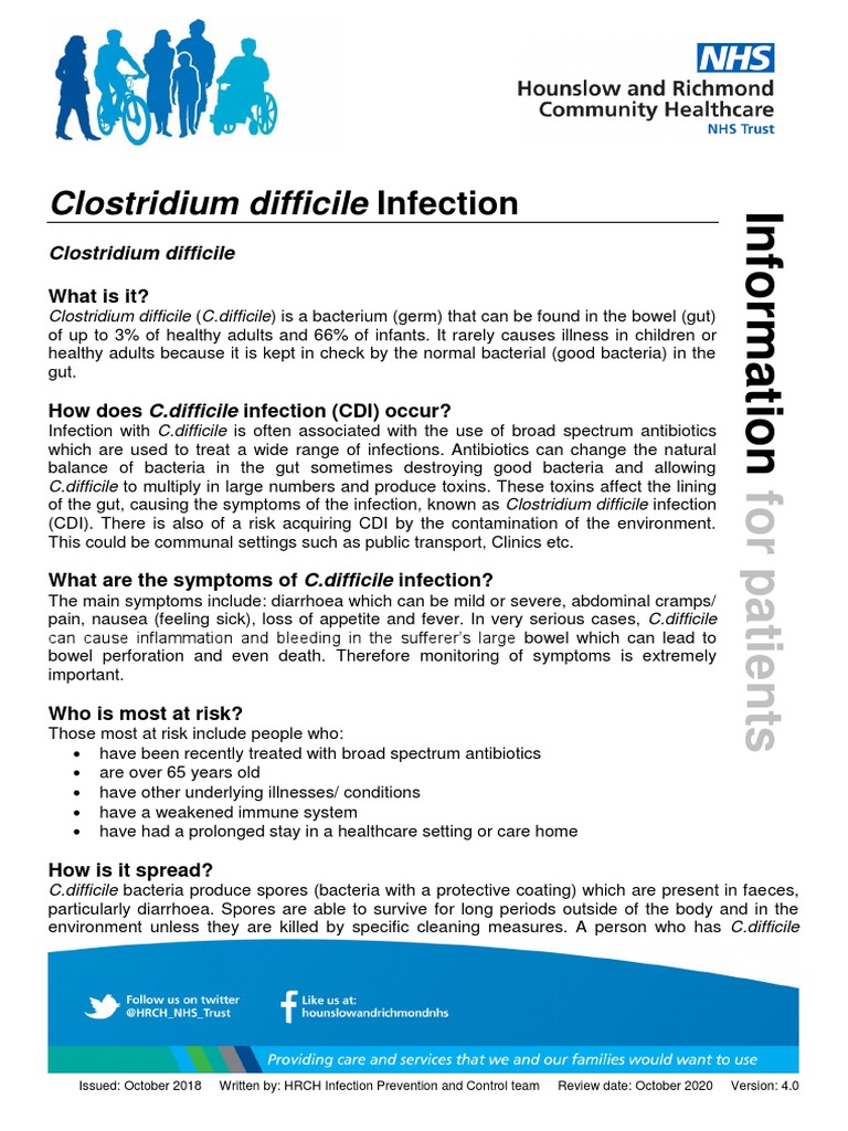 Clostridium Difficile Patient Information Leaflet | PDF | Infection | Clinical Medicine