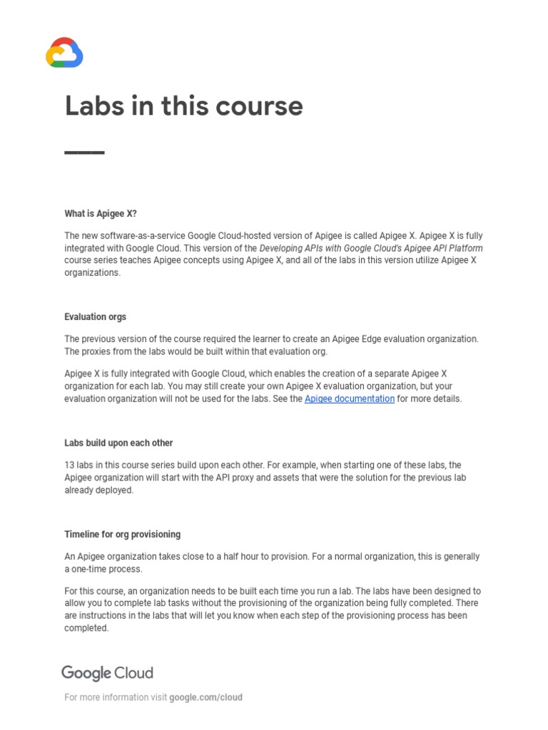 Apigee X Labs | PDF | Cloud Computing | Proxy Server