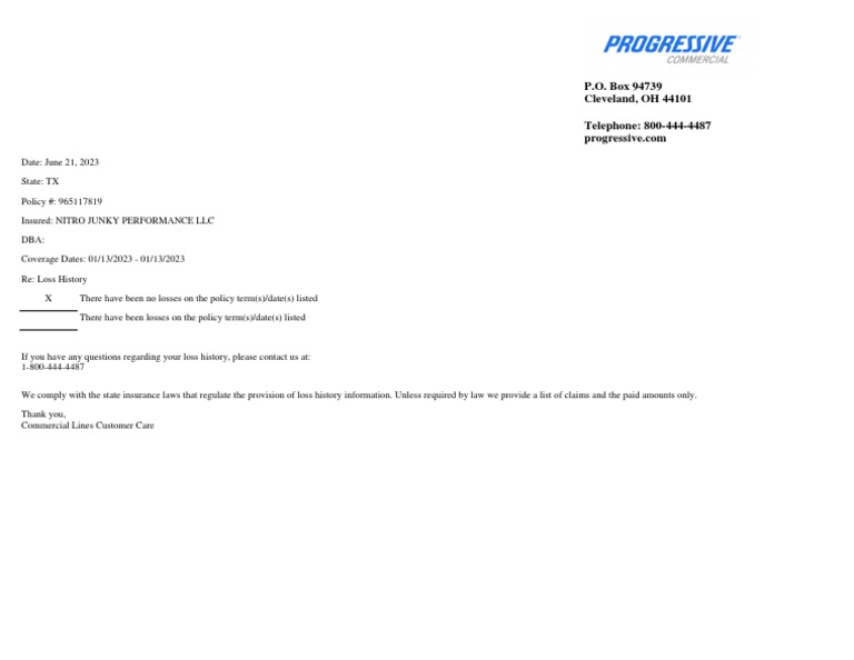 P.O. Box 94739 Cleveland, OH 44101 Telephone: 800-444-4487 | PDF