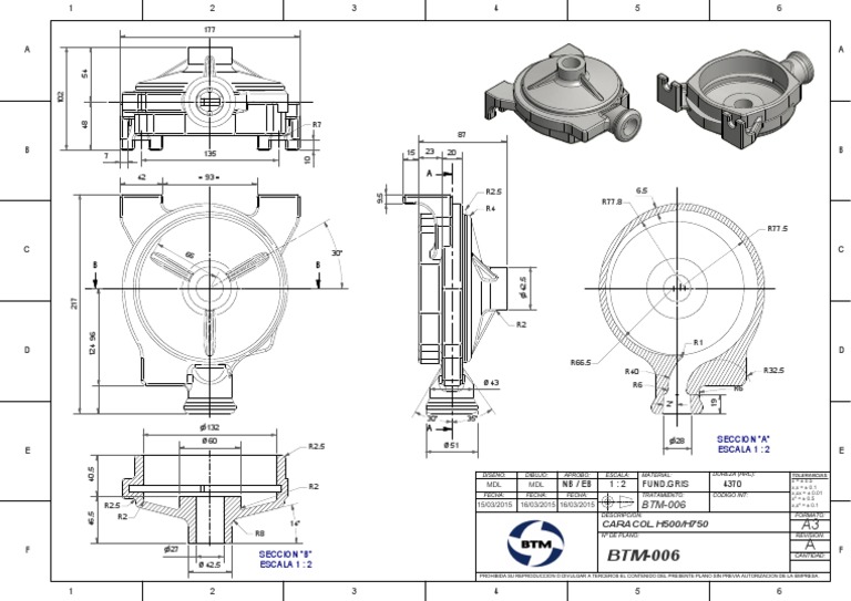 Caracol H-500 Sin Mecanizar BTM-006 | PDF