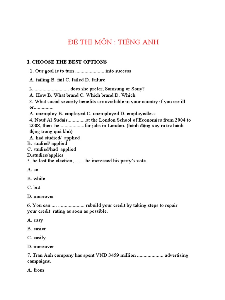 English Exam Practice Questions | PDF | Art