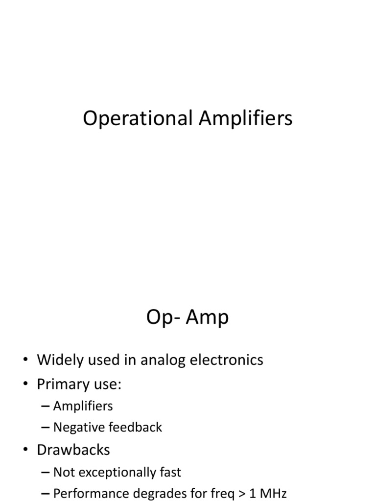 Operational Amplifiers | PDF | Amplifier | Operational Amplifier