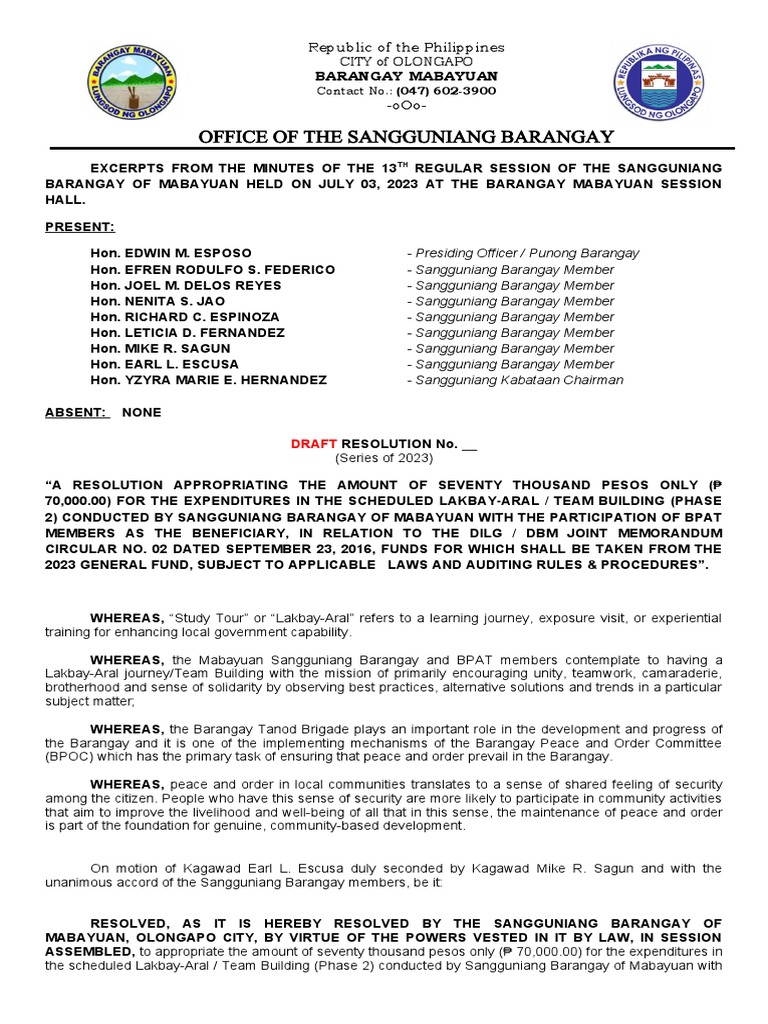 Draft RESO | PDF | Government