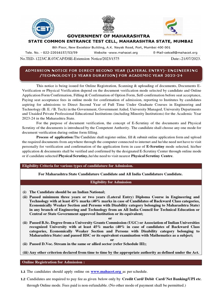 DSE Date Extended 2023 | PDF