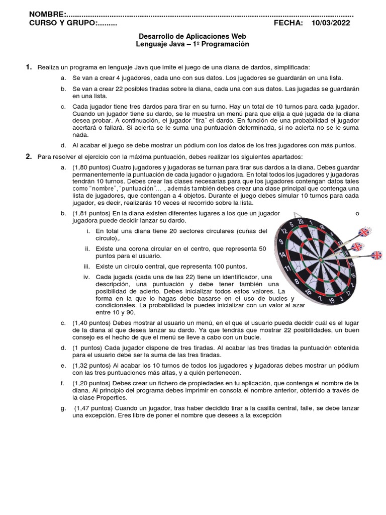 Prueba Programación 1º DAW - Java | Descargar gratis PDF | Desarrollo ... Prueba Programación 1º DAW - Java | Descargar gratis PDF | Desarrollo ...