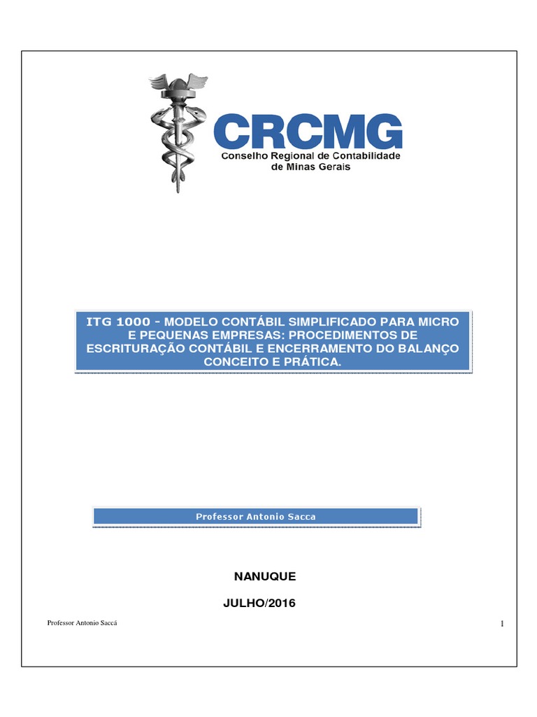 Apostila Itg 1000 - Nanuque | PDF | Contabilidade | Relatório anual