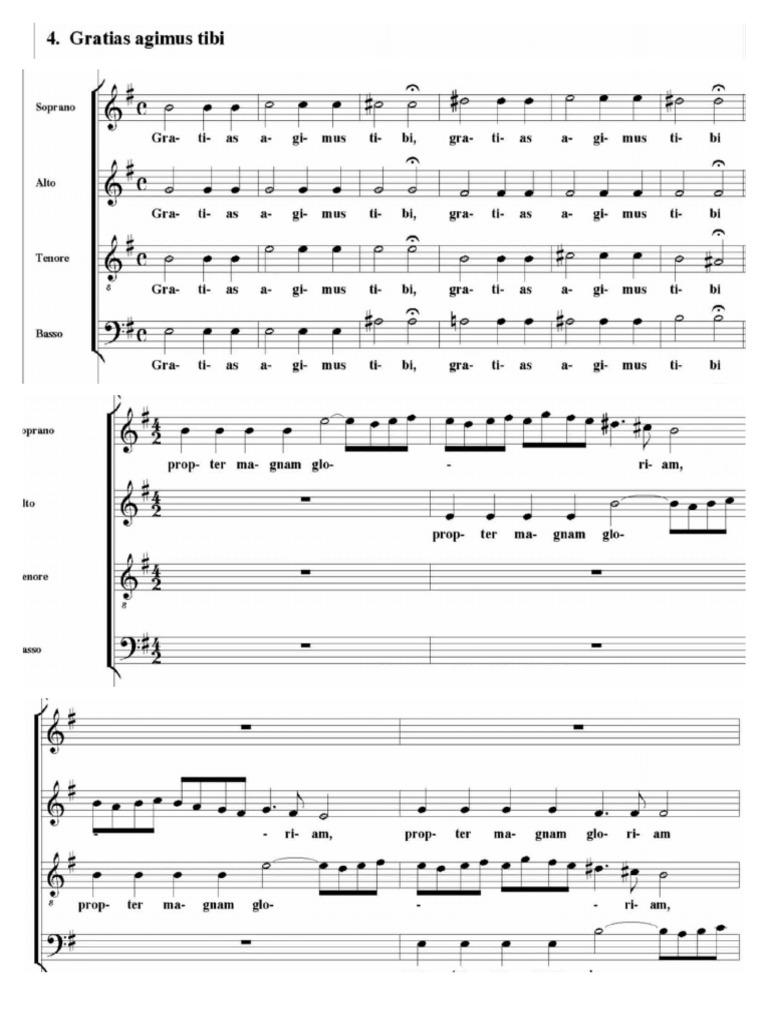 Gratias agimus tibi - Partitura | PDF