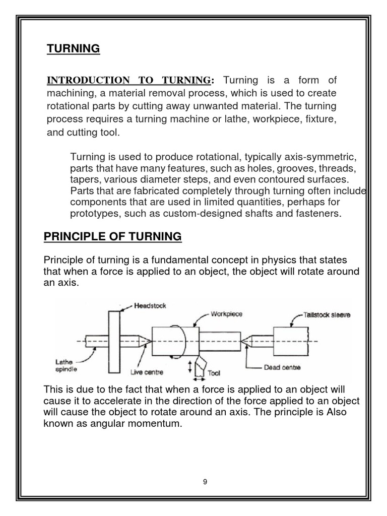 Turning | PDF | Machining | Mechanical Engineering