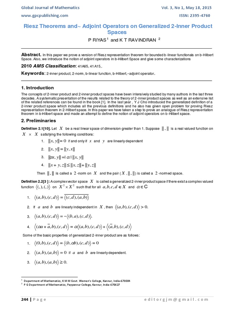 Riesz Theorems Pdf