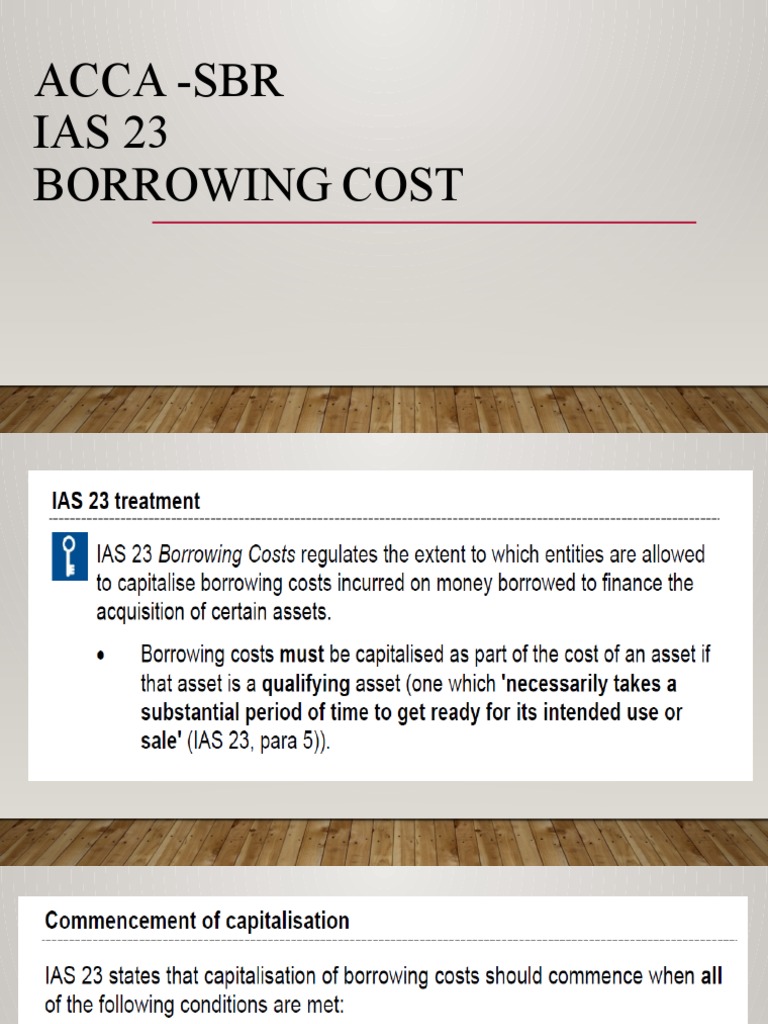 ACCA - SBR-Borrowing Cost | PDF