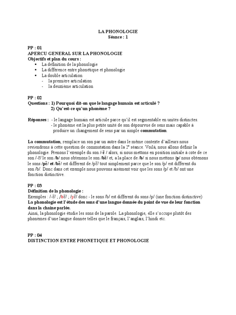 Power Point - PHONOLOGIE | PDF