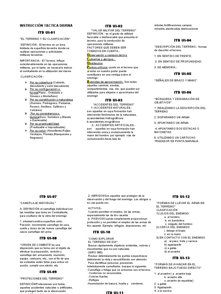 ITD Ayuda Memoria | PDF