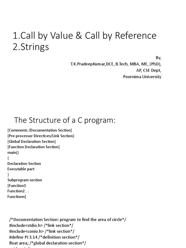 Call by Value & Call by Reference | PDF | Parameter (Computer ... Call by Value & Call by Reference | PDF | Parameter (Computer ...