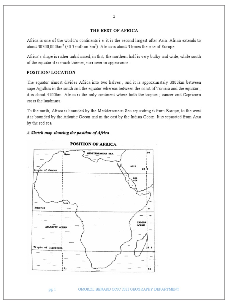 Geography of Africa's Relief and Climate | PDF | Social Science | Travel