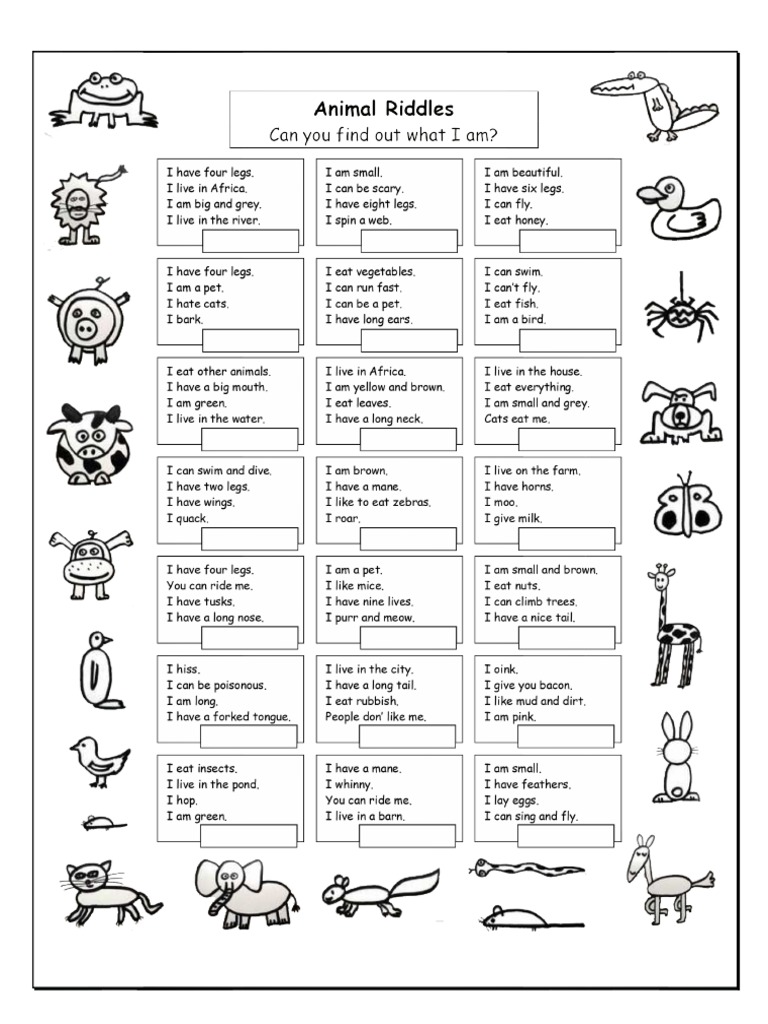 Animal Riddles 1 (Easy) | PDF