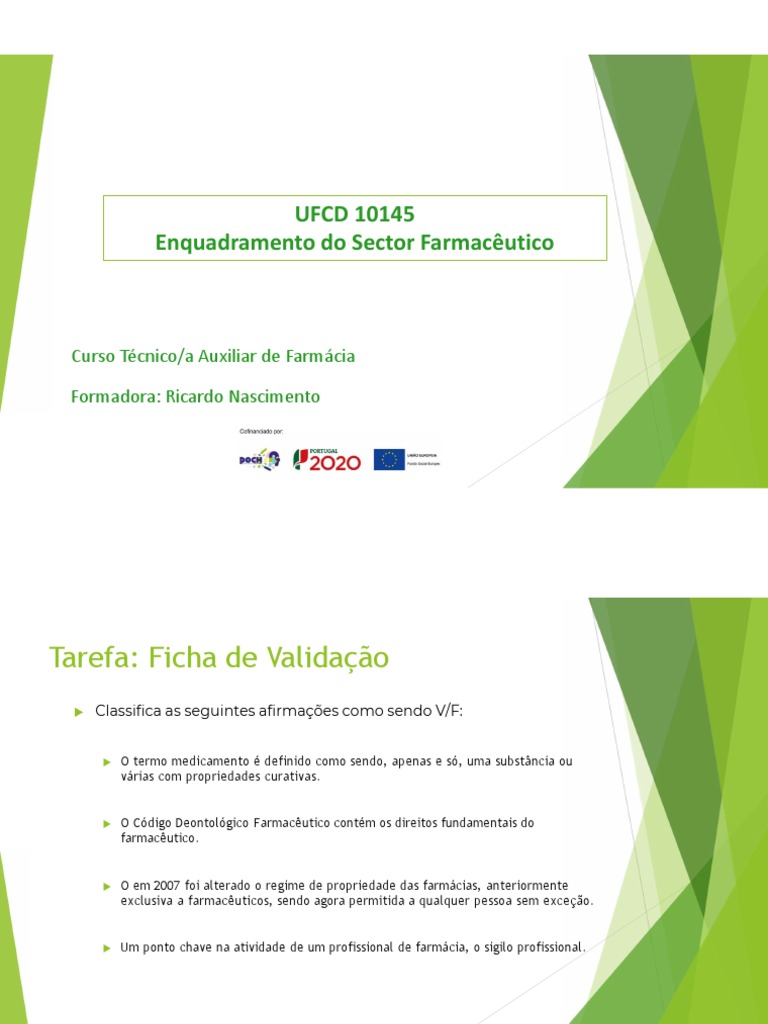 Ufcd 10145 Aula 3 | PDF | Farmacêutico | Farmácia