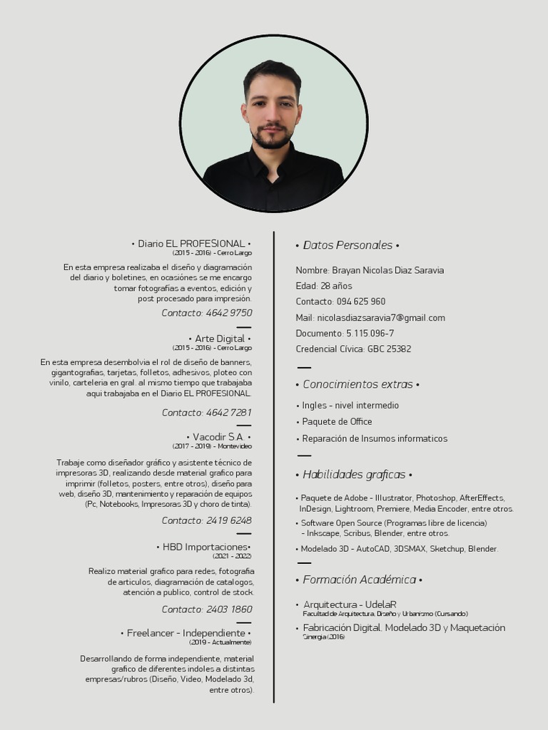 CV Nicolas Diaz | PDF