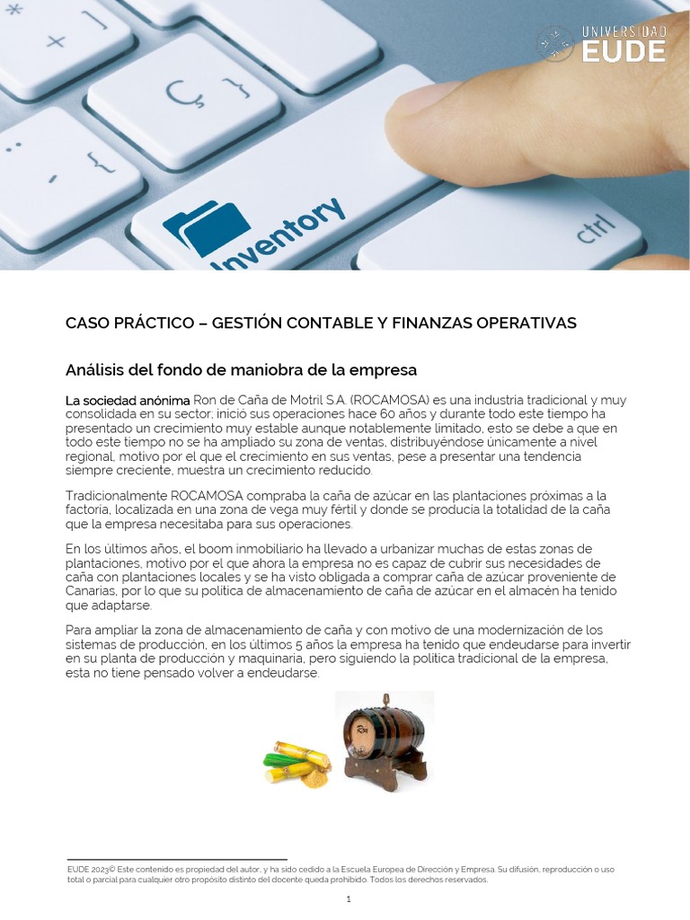 CASO PRACTICO 2 Gestión Contable y Finanzas Operativas | PDF