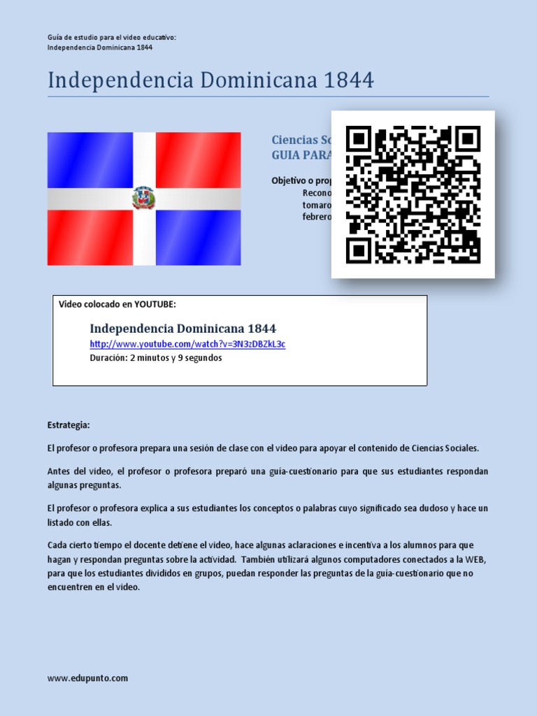 Guía sobre la Independencia Dominicana 1844 | PDF | República ...