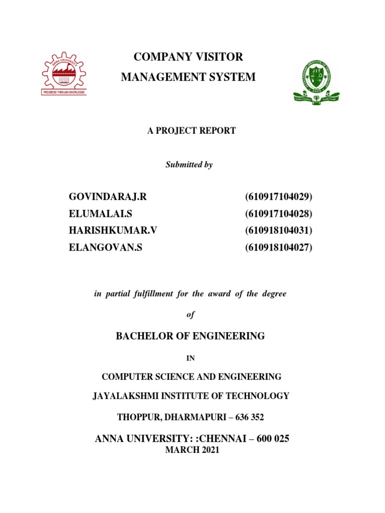 Company Visitor Management System Report | PDF | Use Case | Conceptual Model