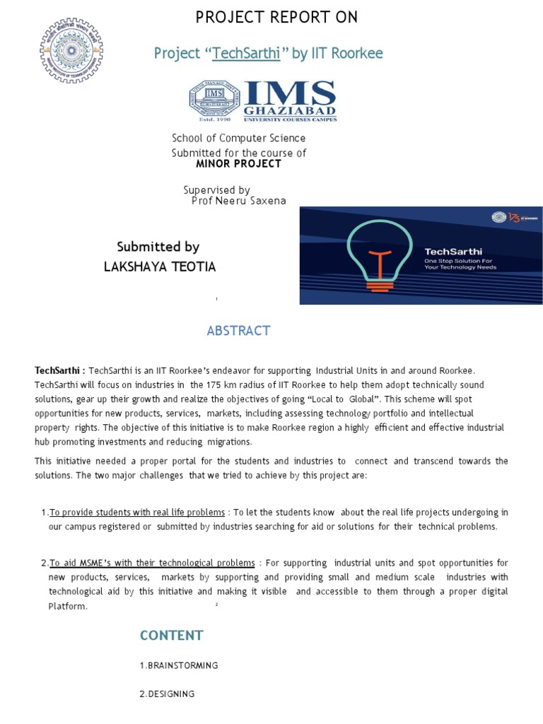 Minor Project Report | PDF | World Wide Web | Internet & Web