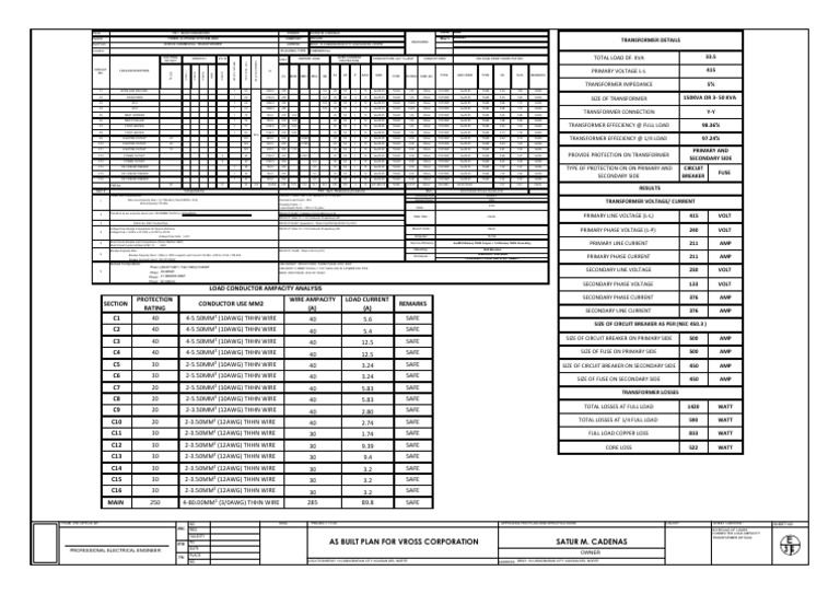 Vross Electrical Plan Page 3 | PDF | Transformer | Electrical Engineering