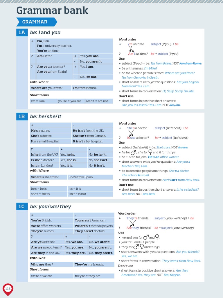 RM A1 SB Grammar Bank | PDF | Plural | Grammatical Number