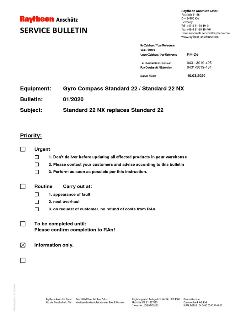 Gyro Compass Standard 22 NX_Standard 22 NX replaces Standard 22_SB_1 ...