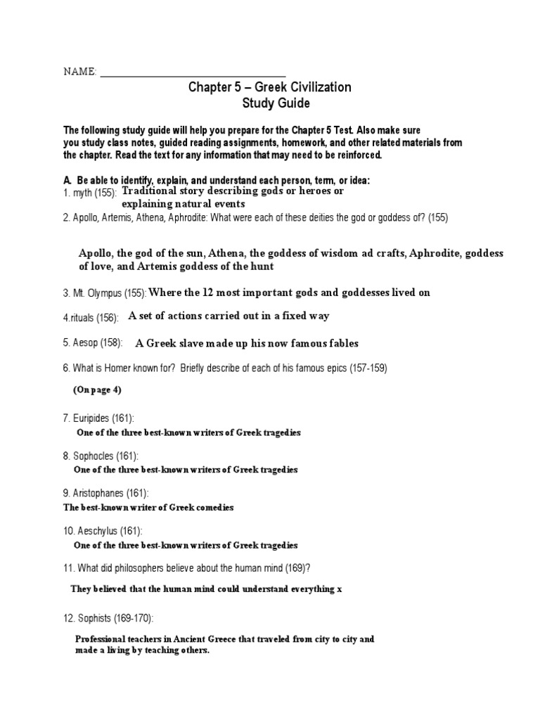 Chapter 5 Study Guide 2023-1 | PDF Chapter 5 Study Guide 2023-1 | PDF