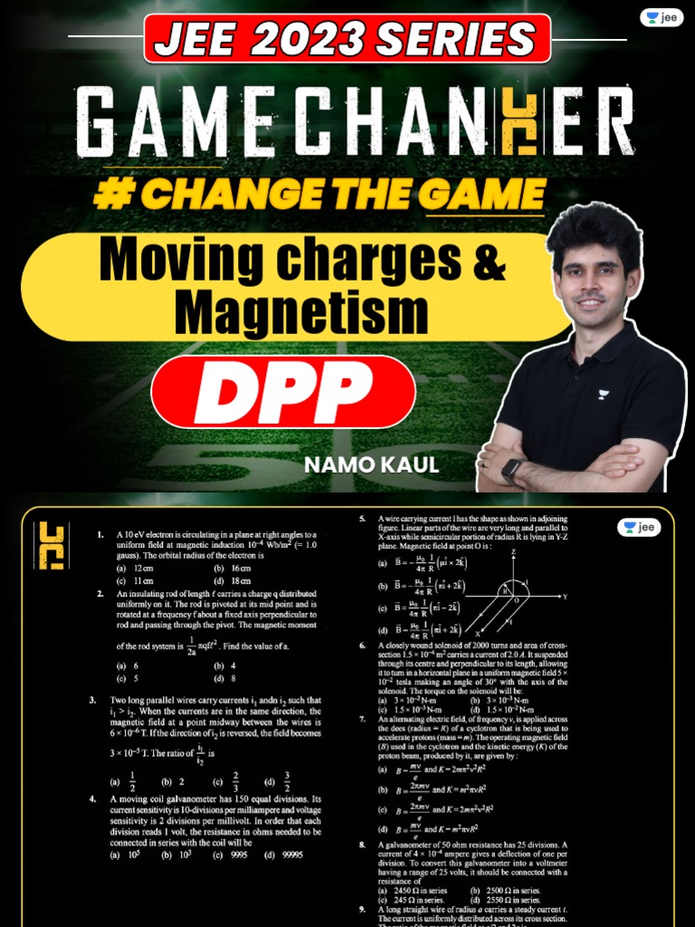 Moving Charges & Magnetism Answers | PDF | Business | Science & Mathematics
