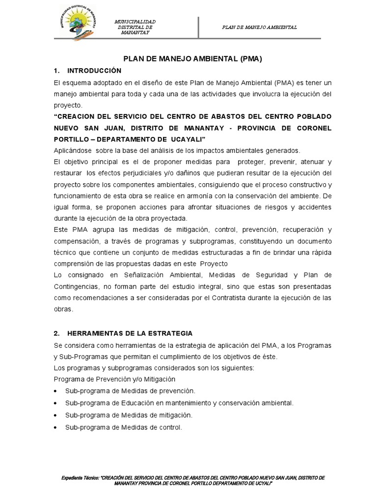 Manejo Ambiental | PDF | Residuos | Vertedero