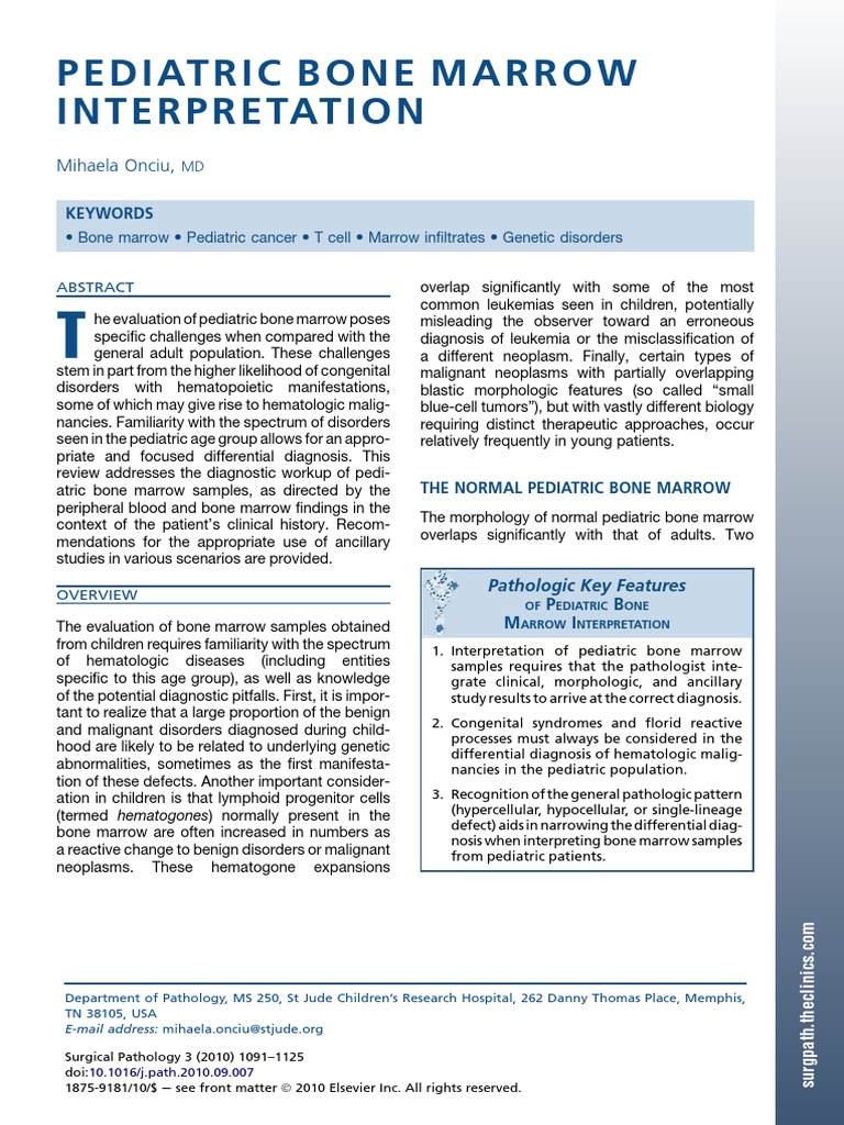 Pediatric Bone Marrow Interpretation | PDF