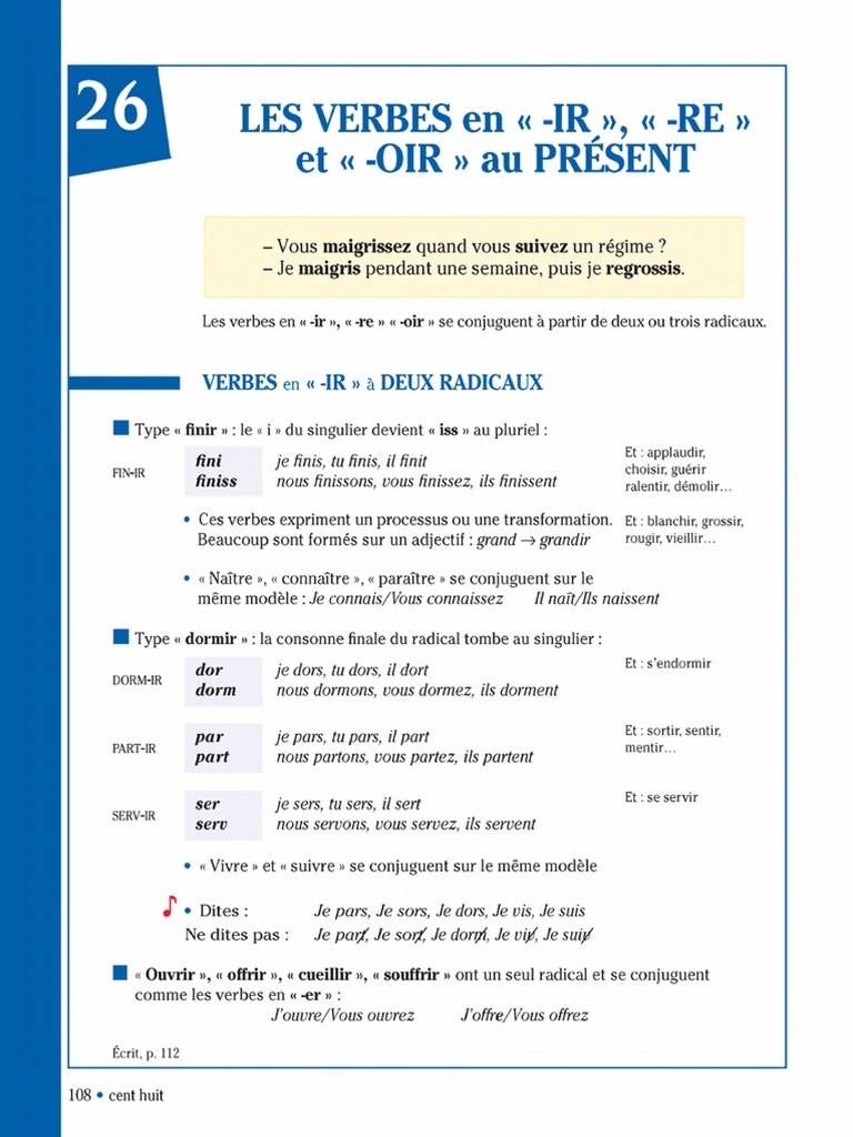 Les Verbes Irréguliers | PDF | Verbe | Morphologie