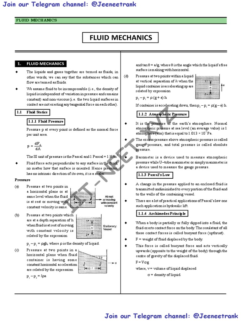 Fluid Mechanics | PDF