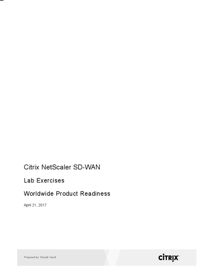 NS SD-WAN 9.2 Lab Guide-v4-Full | PDF | Virtual Private Network | Computer Network