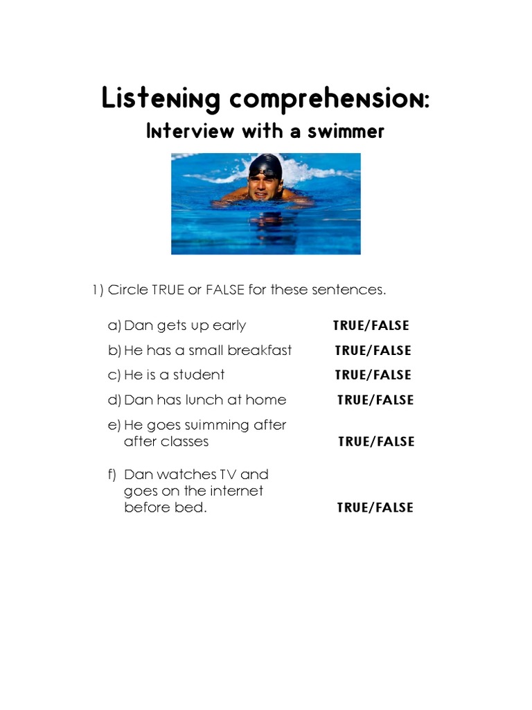 Listening Comprehension Test | PDF
