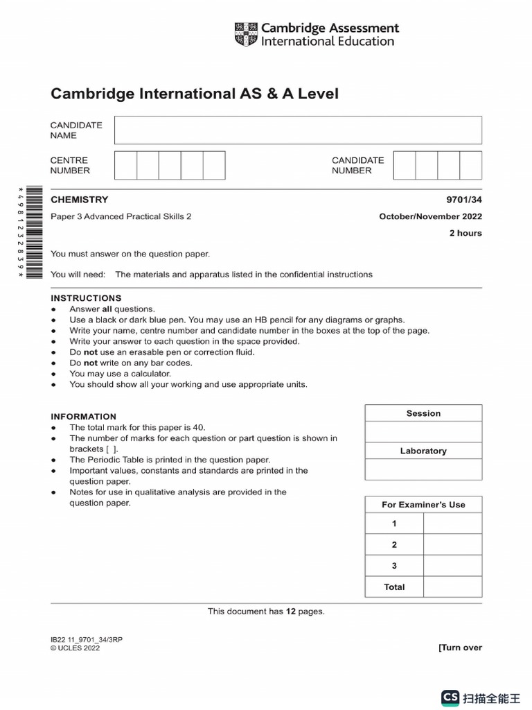 9701 w22 QP 34 | PDF