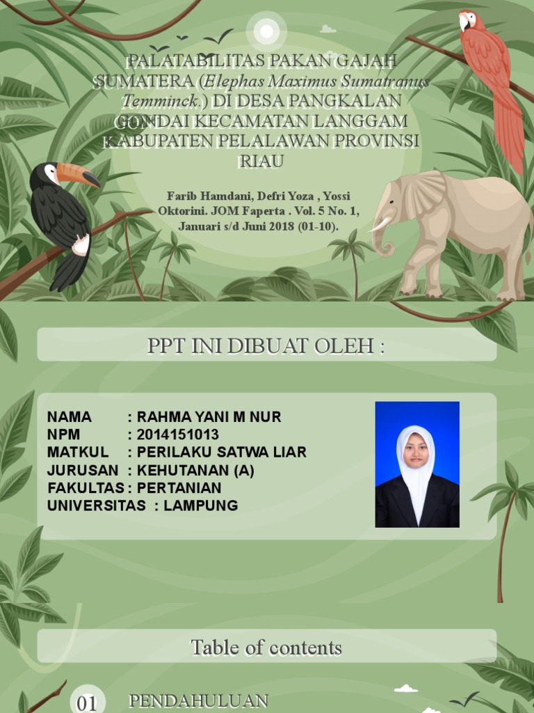 Rahma Yani M Nur - 2014151013 - PPT Ruang Jelajah Satwa | PDF | Griya & Taman | Teknologi & Rekayasa