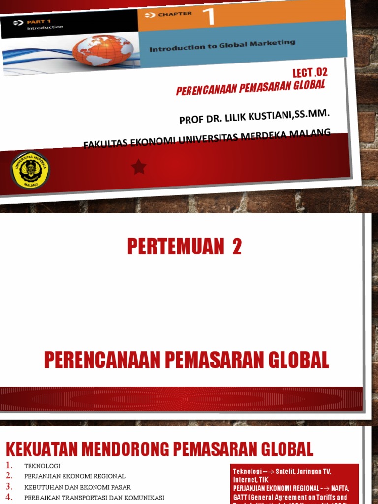 Lect 02 Perencanaan Pemasaran Global | PDF