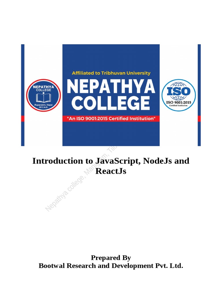 JavaScript and Nodejs and React | PDF | Computers JavaScript and Nodejs and React | PDF | Computers
