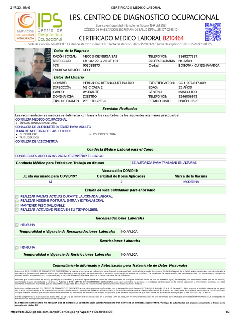 8.examen Medico-Hernando | PDF