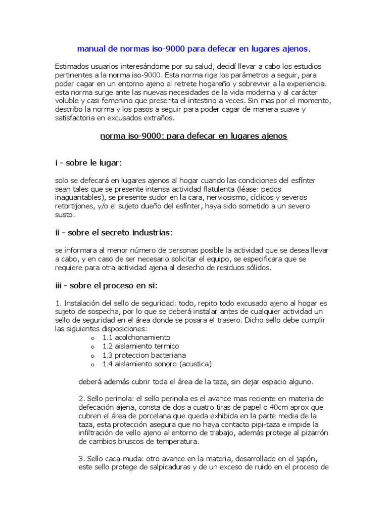 Manual de Normas Iso | PDF | Baño