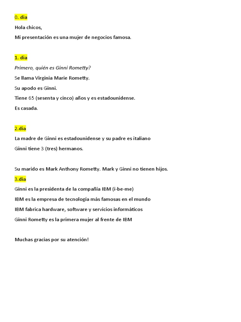Ginni Rometty: Líder de IBM | PDF | Juegos y actividades | Ciencias ...