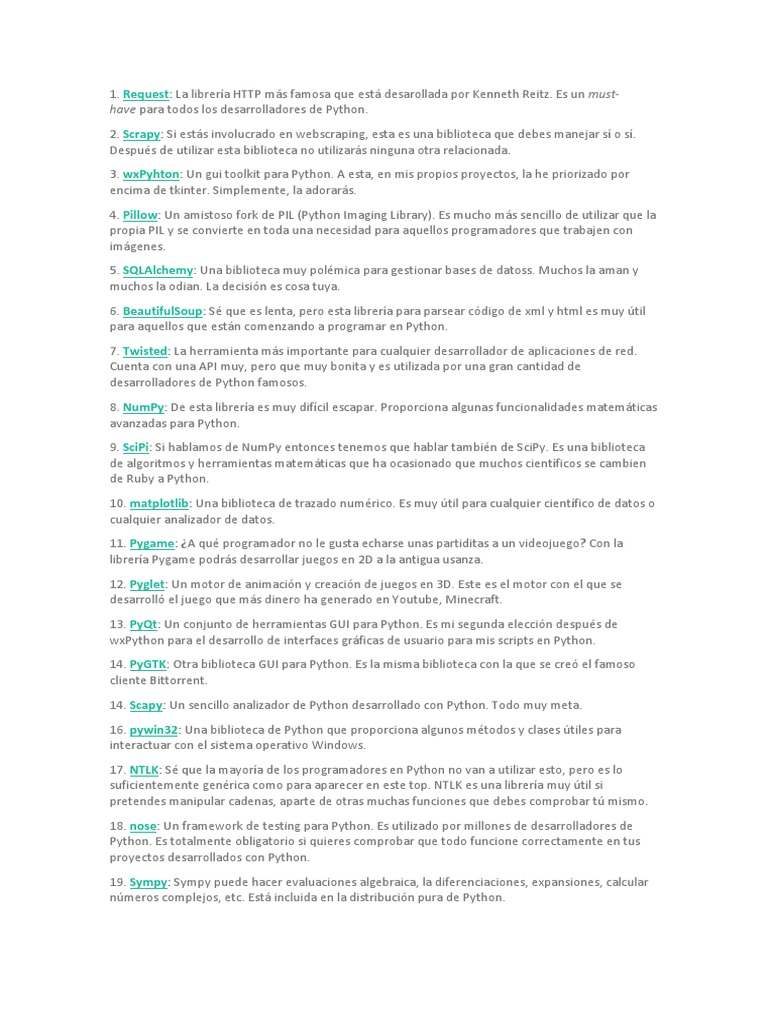 Librerias Python | PDF