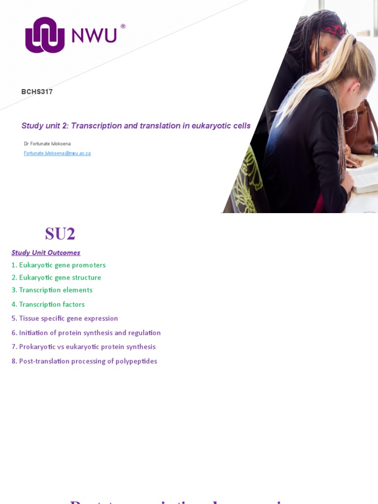 BCHS317 SU2.3 Transcription - FM | PDF | Rna Splicing | Messenger Rna